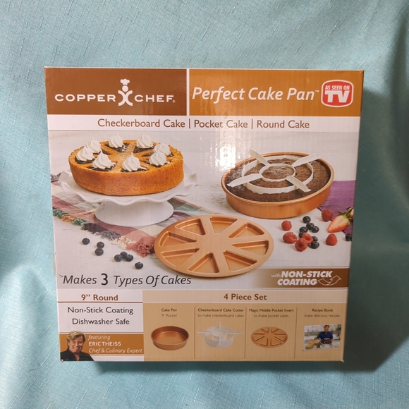 Copper Chef | Kitchen | Copper Chef Perfect Cake Pan 9makes 3 Types Of ...